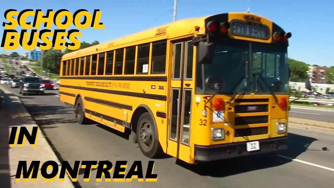 AUG. - SEPT. 2022 / SCHOOL BUSES DRIVING IN MONTREAL QUEBEC CANADA ...