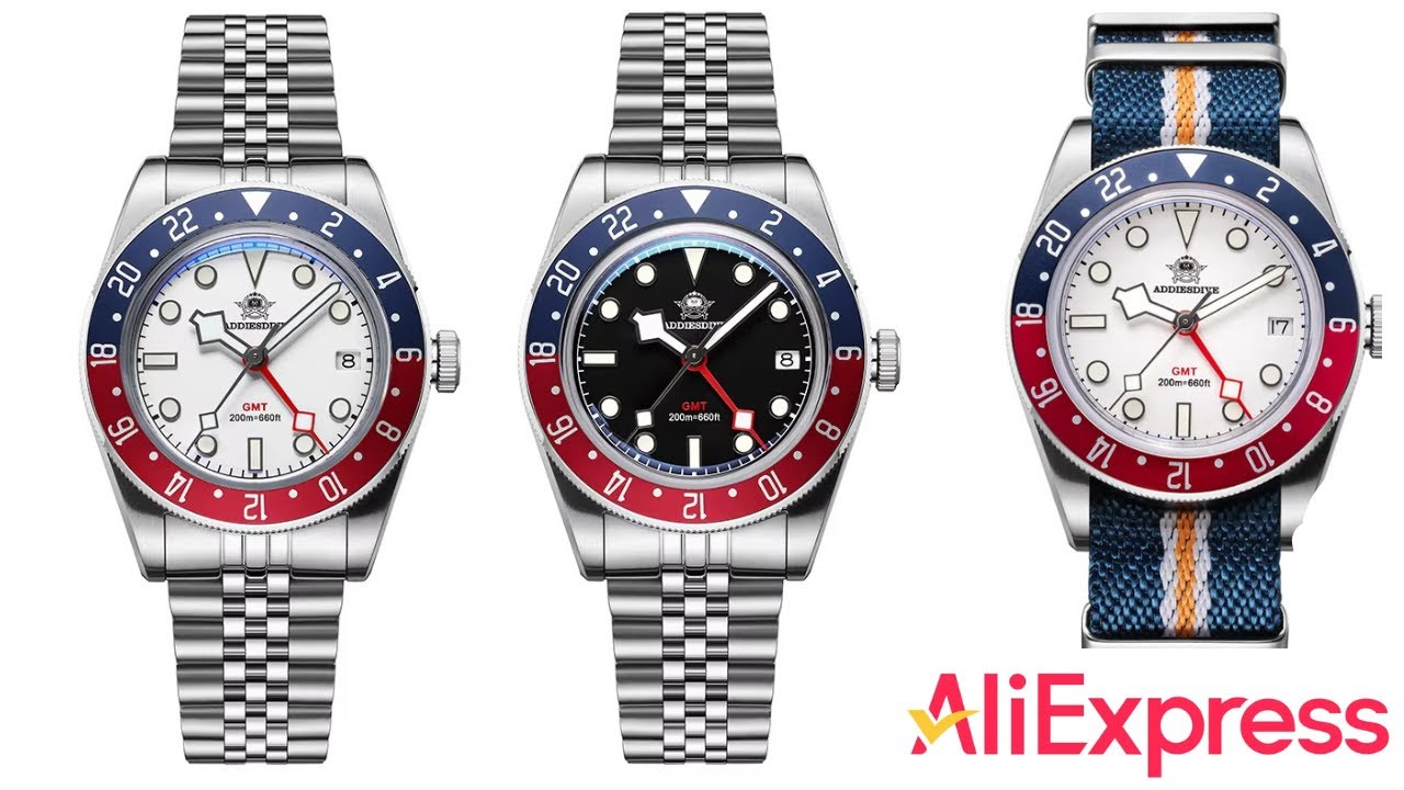 ADDIESDIVE Men’s GMT Diver Watch 200m Waterproof with BGW9 Luminous ...