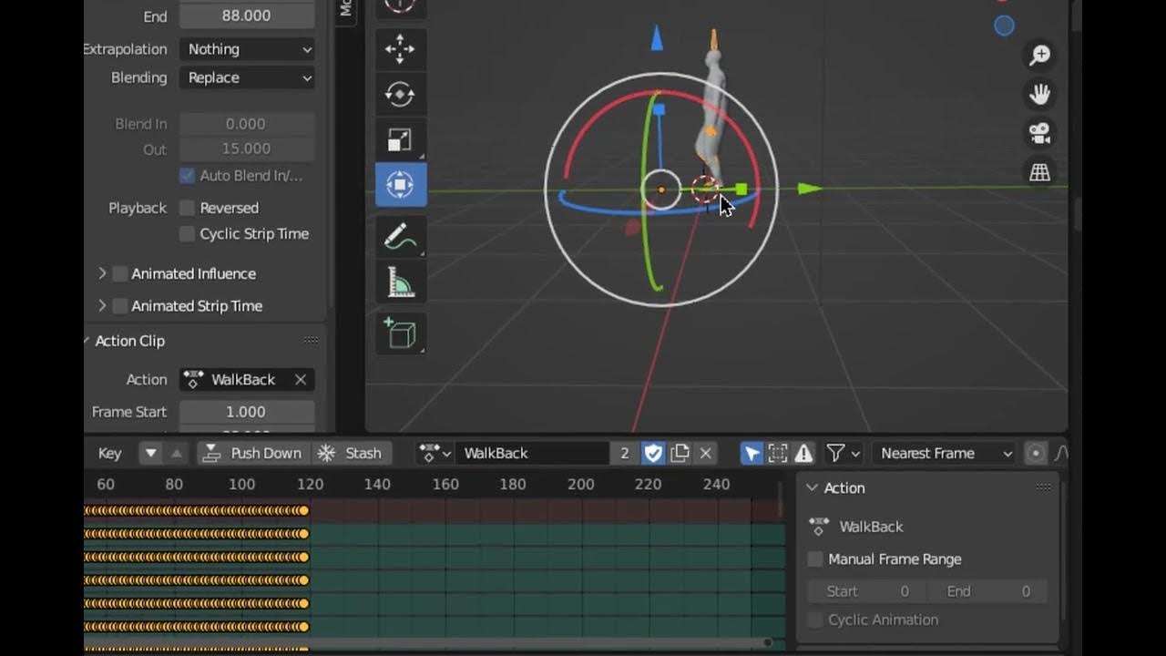 How to Edit Location or Other Keyframes in NLA editor BLENDER - YouTube