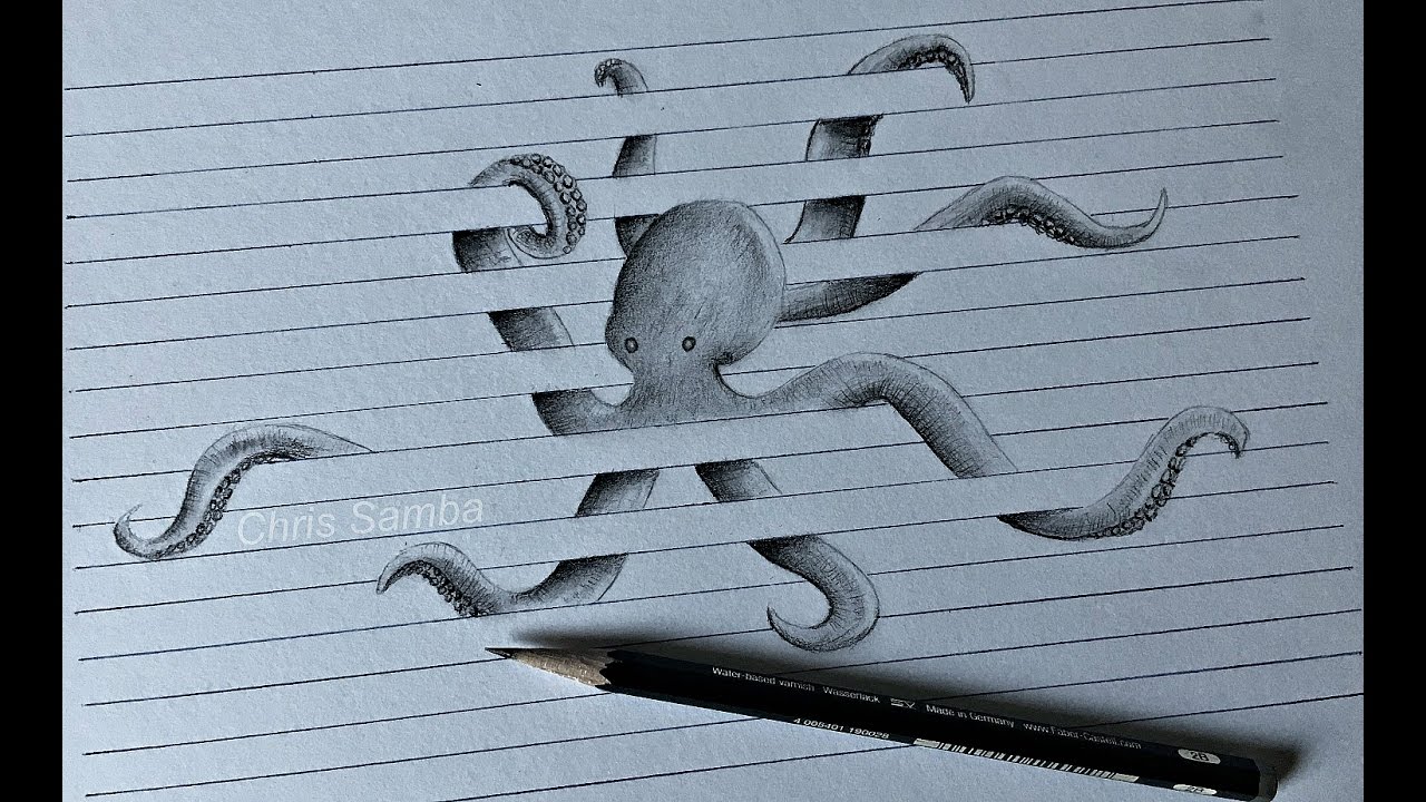 3D Drawing Illusion - Trick Art - YouTube