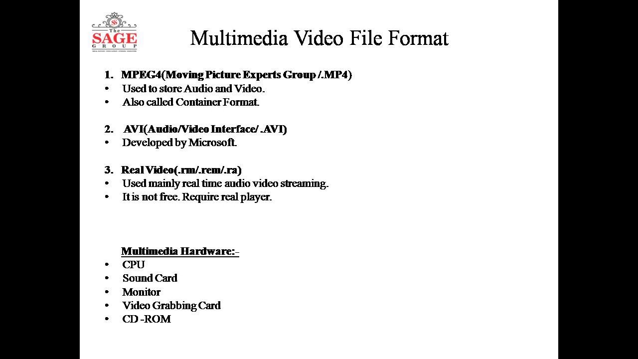 Video File Format - YouTube