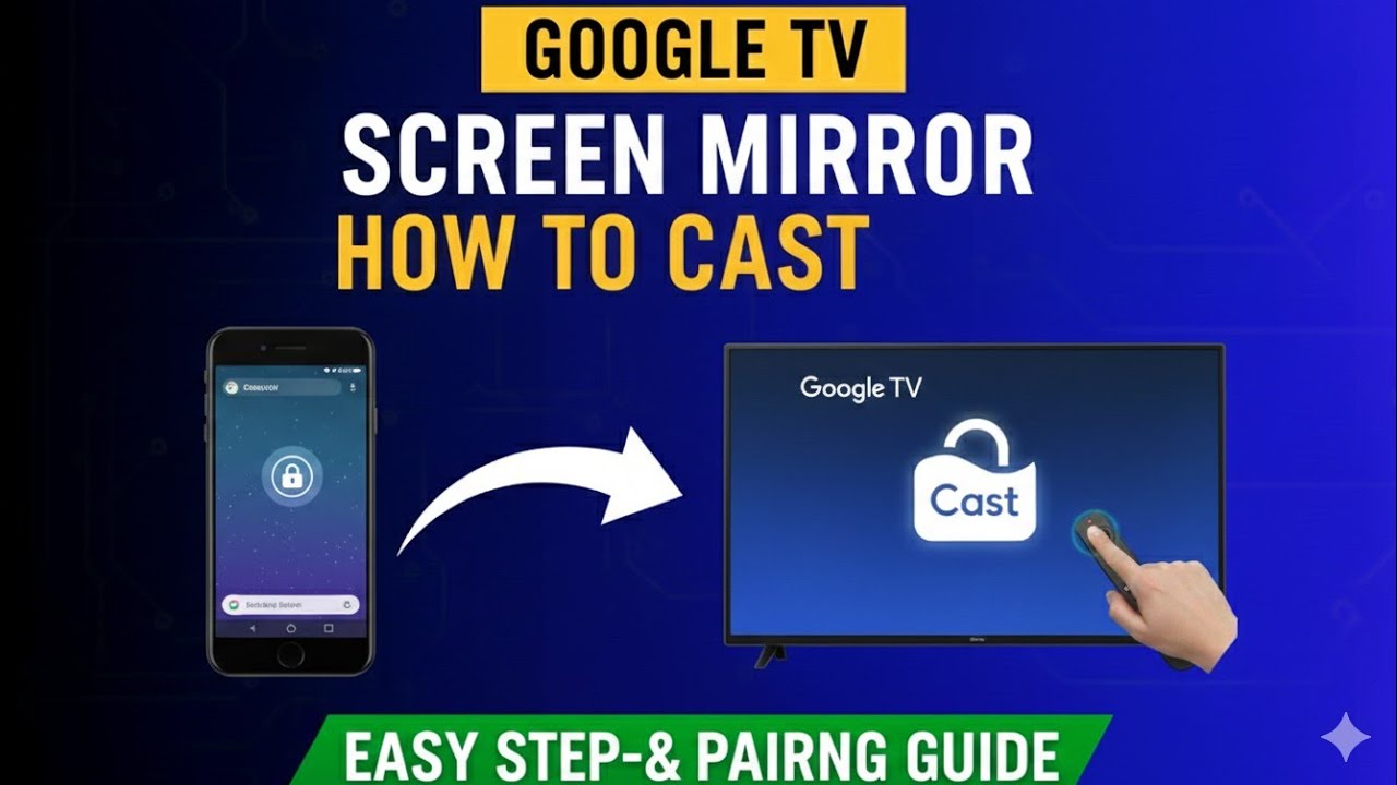 How to Screen Mirror on Google TV | Easy Cast & Mirroring Guide - YouTube