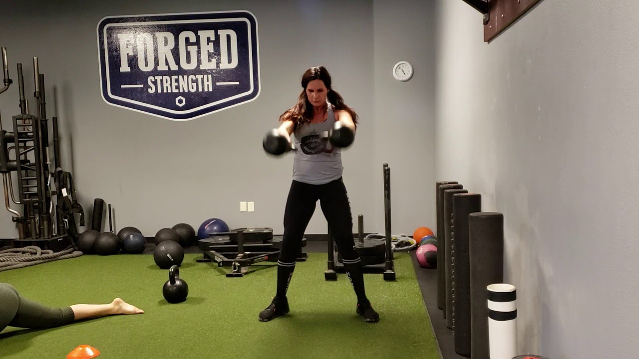 Double KB swings - YouTube