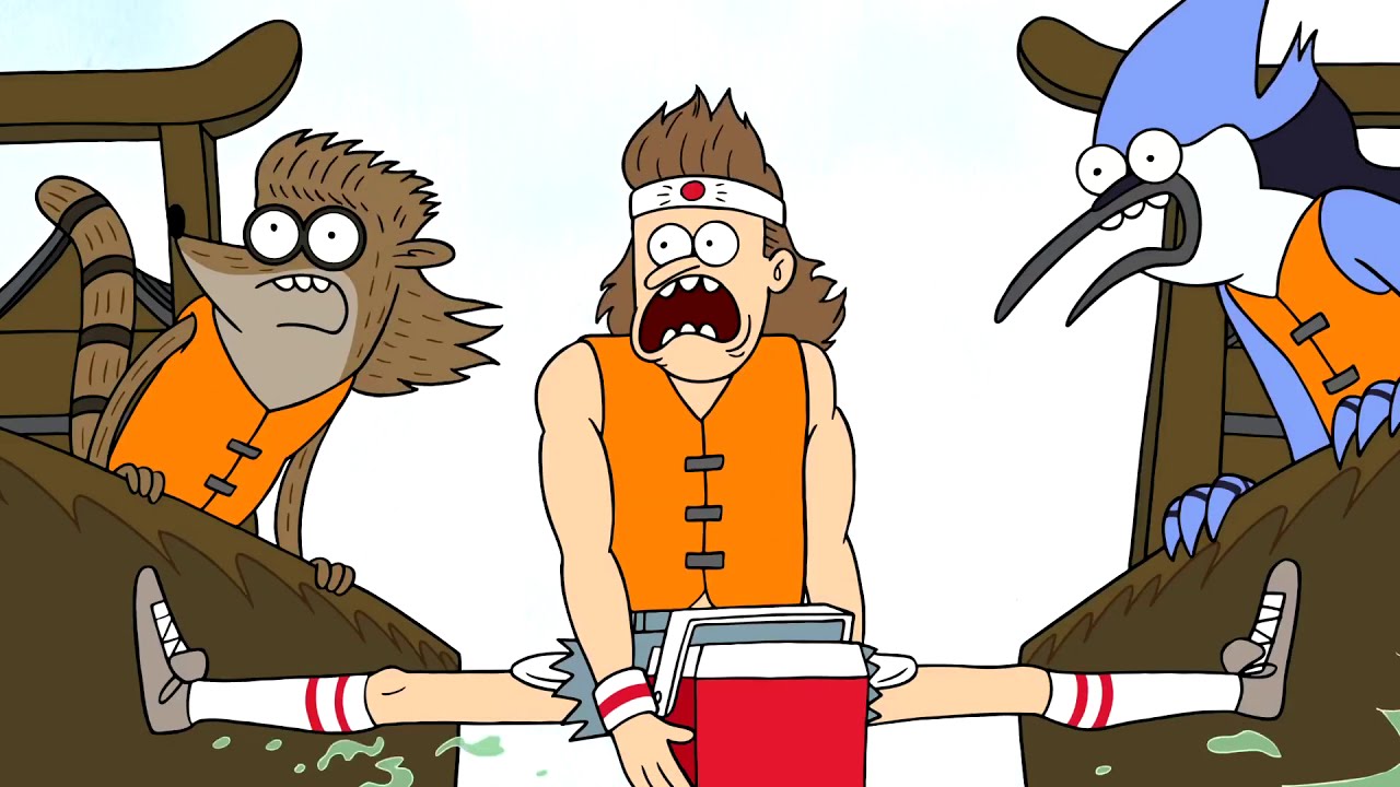 Regular Show Mordecai And Rigby Fighting Regular Show (TV Series