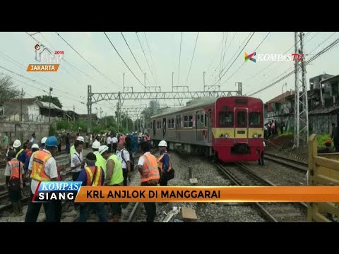 KRL Anjlok di Stasiun Manggarai - YouTube