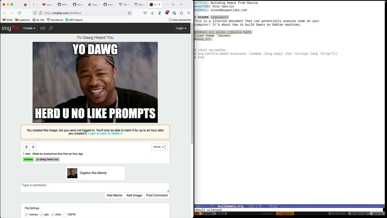 Literate Documentation with Emacs and Org Mode - YouTube