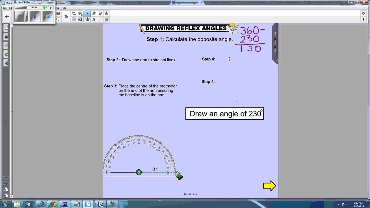 Drawing Reflex Angles - YouTube