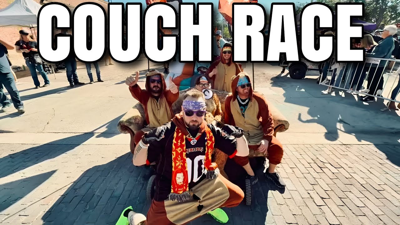 Tuddle's Couch Race at Sofa & Suds - YouTube