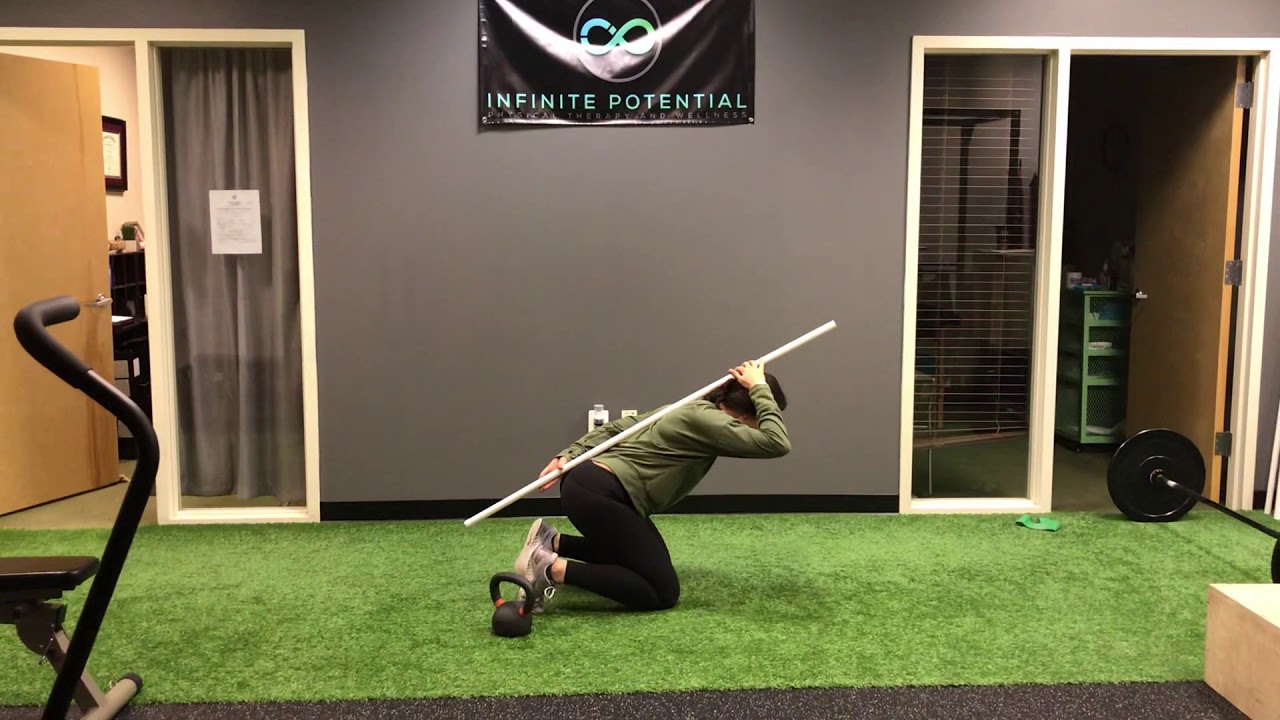 Build your deadlift: Hip hinge with PVC (kneeling) - progression 1 ...