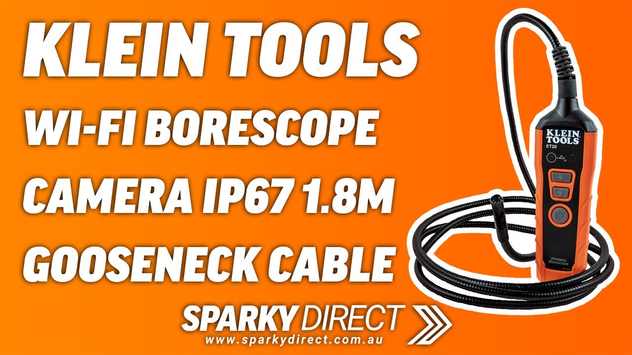 Klein Tools ET20 | Wi-Fi Borescope Camera IP67 | 1.8m - YouTube