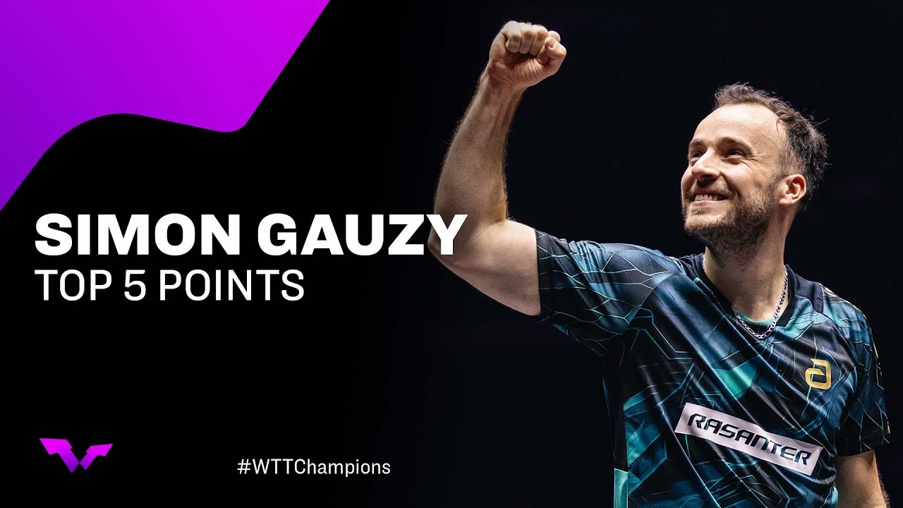 Simon Gauzy's Best Shots (so far 😉) | WTT Champions Edition - YouTube