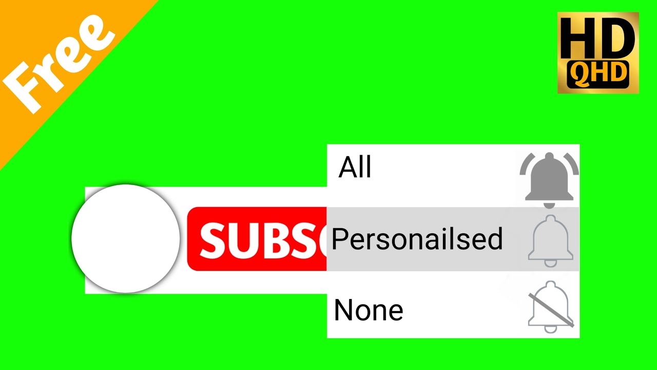 Best Green Screen Subscribe Button ।। No Copyright #habibur_rahman ...