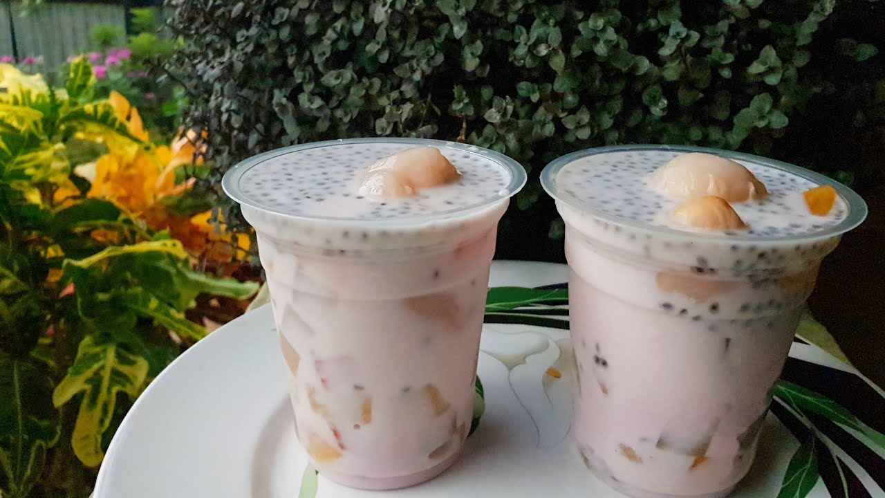 Cara Membuat Es Campur Susu Jelly Rasa Leci ide jualan kekinian 2020 ...