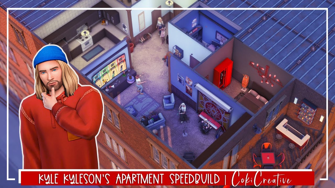 Kyle Kyleson's Apartment | Sims 4 Speed Build w/ Voiceover - YouTube