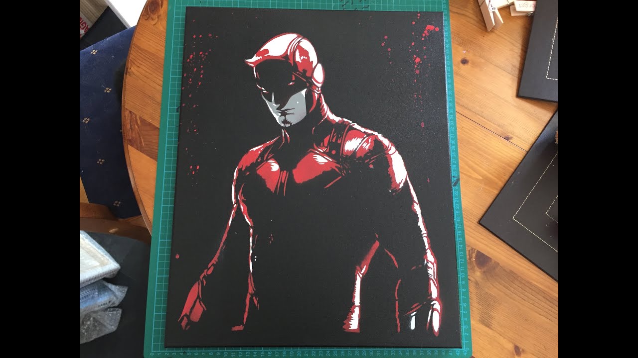 Daredevil Stencil art! - YouTube