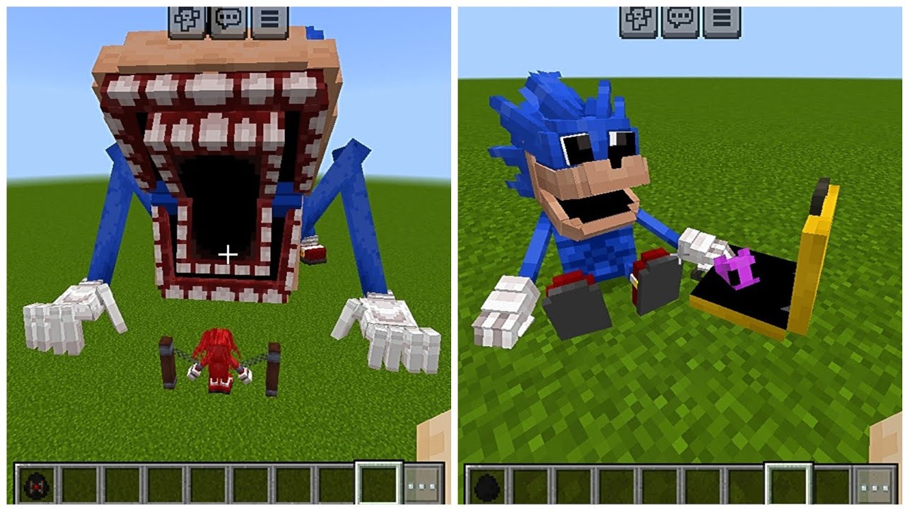 NEW Shin Sonic Tapes ADDON in MINECRAFT PE - YouTube
