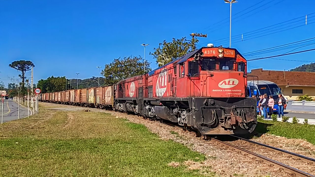Trem ALL em Nereu Ramos - Dupla de Locomotivas - YouTube