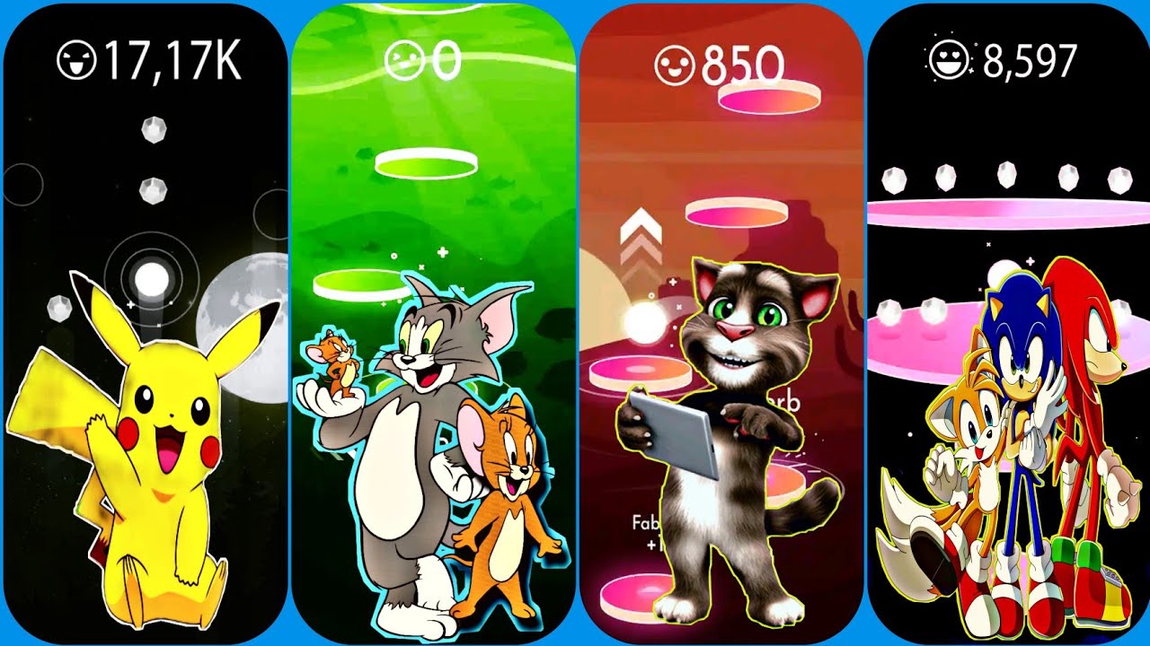 Pikachu -Tom and Jerry -Talking Tom -Sonic Team |l @baiduplayer2000 |l ...