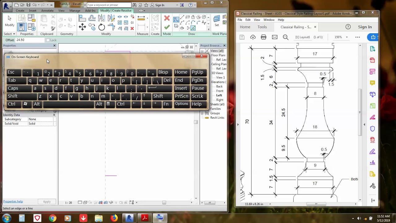 Revit Tutorials Classical Baluster for Railing Lesson 1 - YouTube