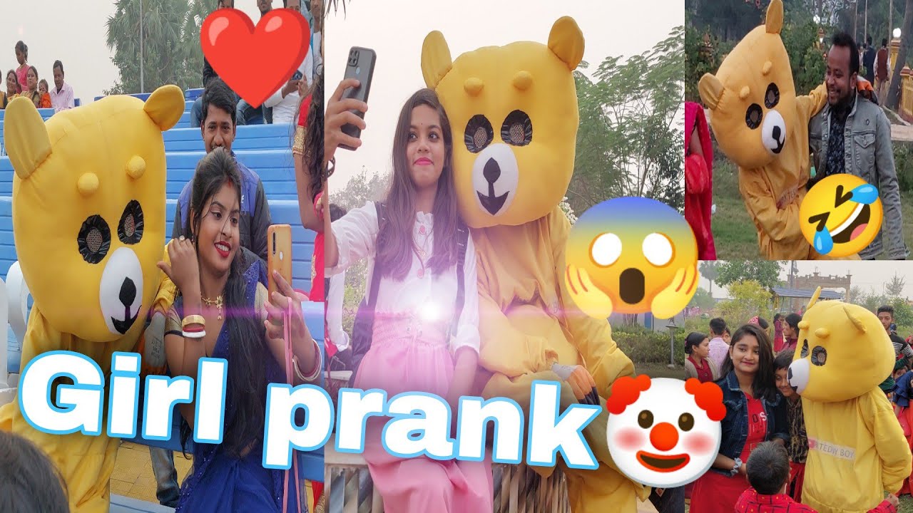 😱Teddy Bear Backchodi Prank with cute girls🤣|Turn around Dance with ...