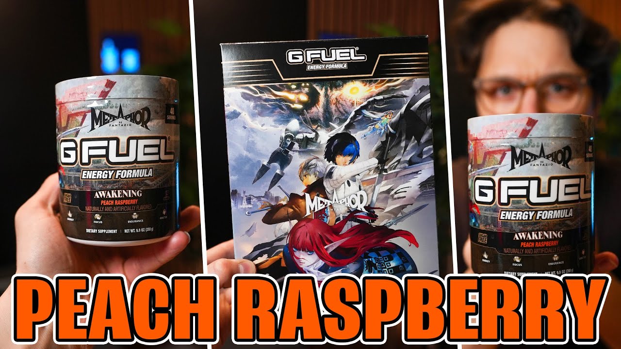 GFUEL Metaphor Awakening Peach Raspberry REVIEW! - YouTube