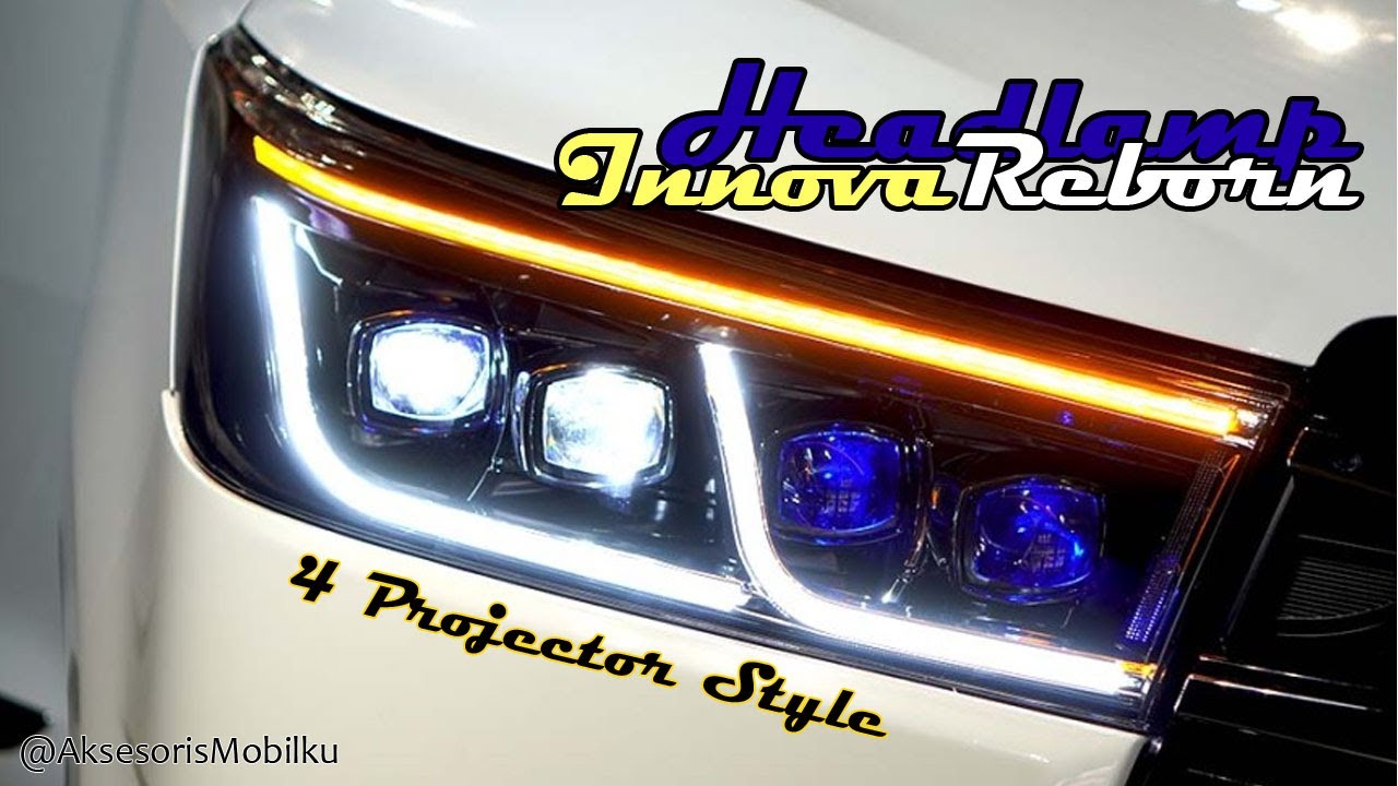 Review Headlamp Innova Reborn Lampu Depan Welcome Light 4 Projector ...