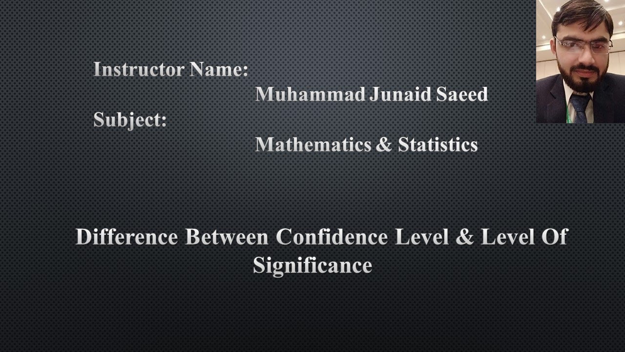 Difference Between Confidence Level and Level of Significance with ...