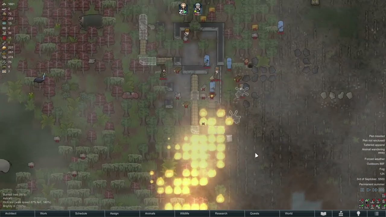 When playing with fire works in RimWorld - YouTube