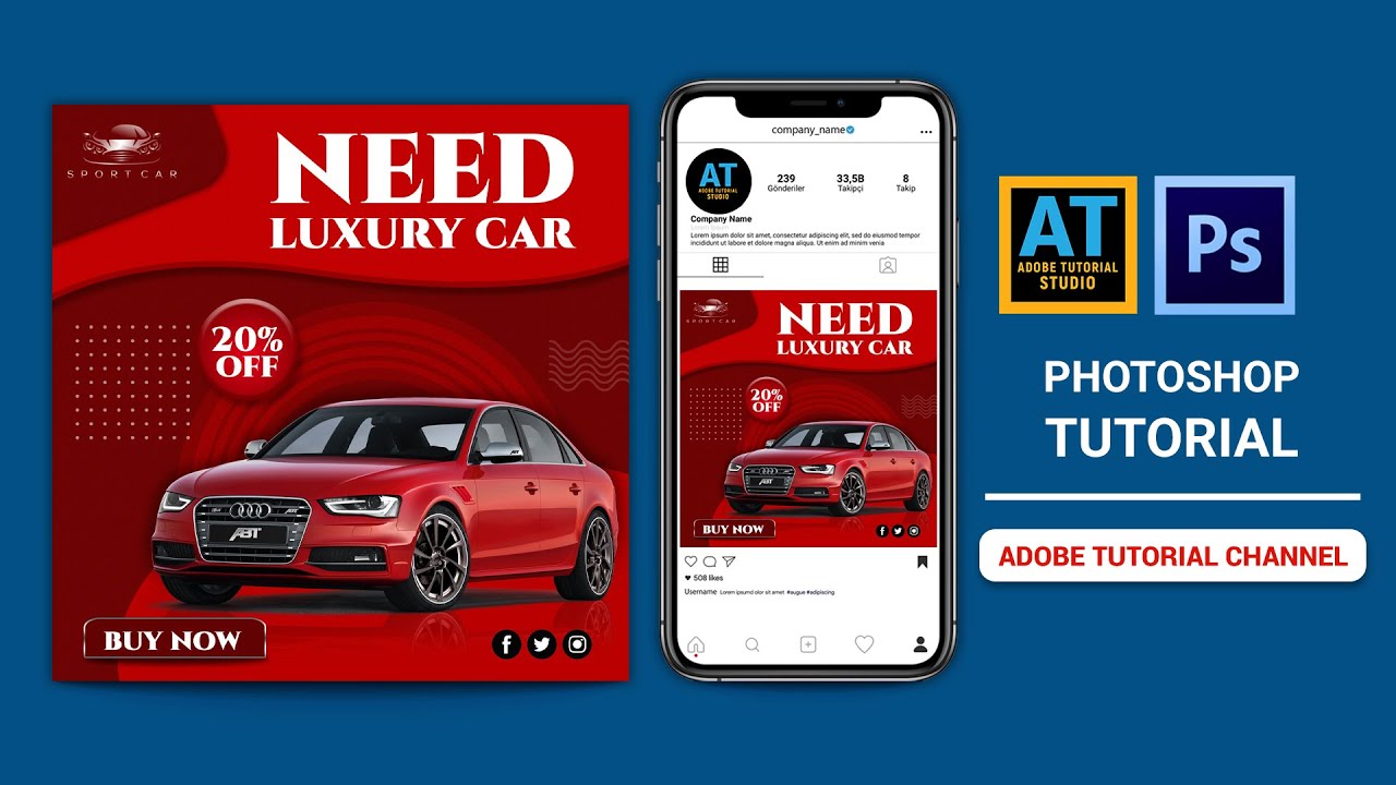 How to Create Easy Social Media Post Template in Photoshop - Adobe ...