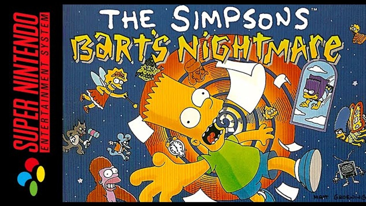 The Simpsons - Bart's Nightmare Game Genie (Super Nintendo) - YouTube
