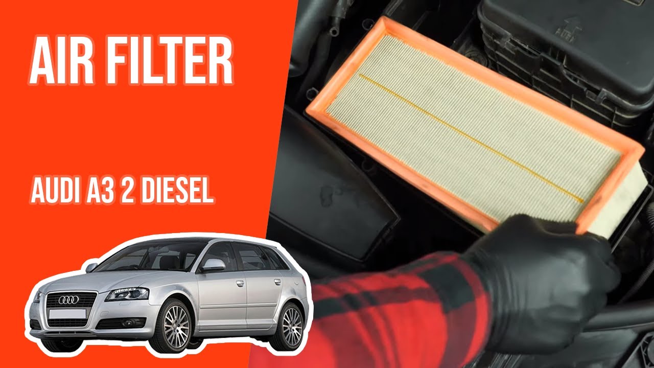 How to replace the air filter AUDI A3 mk2 1.9 TDI 💨 - YouTube