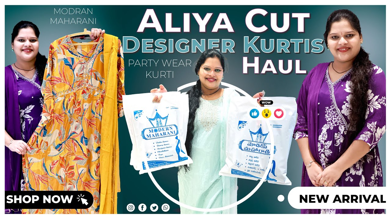 aliya cut Designer Dress | party wear kurti | kurthi haul | long kurti ...