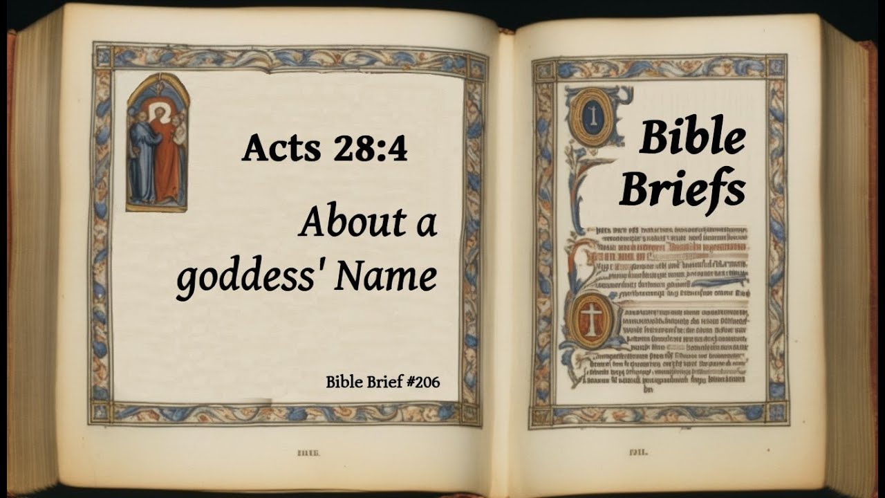 A goddess in the Bible? (BB#206 - Acts 28:4) - YouTube