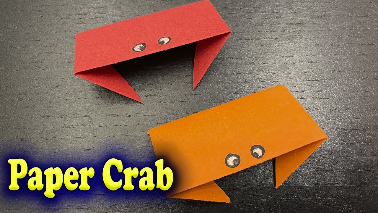 Easy Crab for Kids - Paper Crab DIY - YouTube