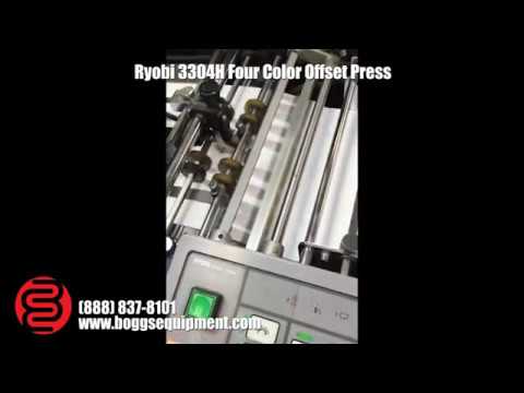 Ryobi 3304H Four Color Offset Press - YouTube