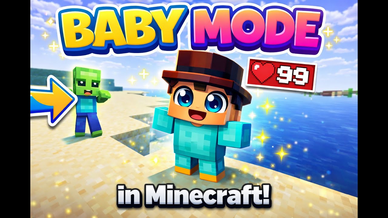 CAN A BABY BEAT MINECRAFT? MINECRAFT BABY MODE - YouTube
