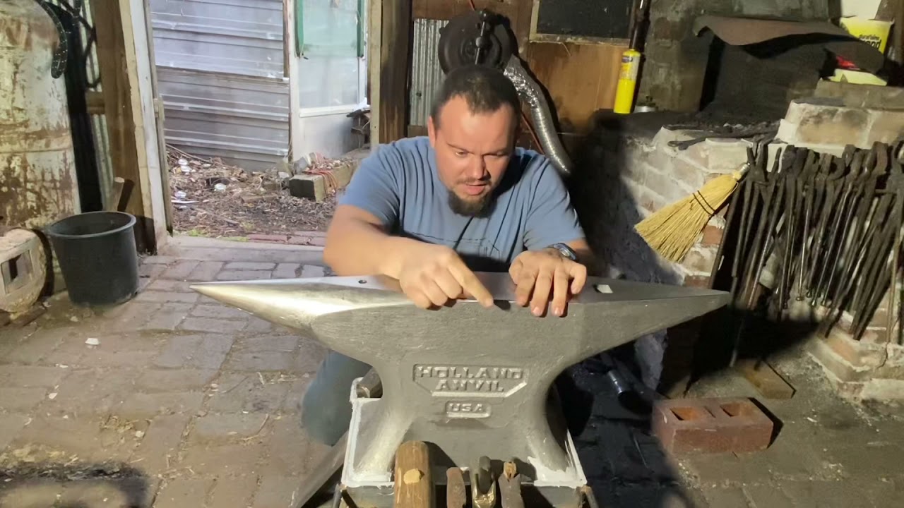 240# South German Style Anvil from Holland Anvil - YouTube