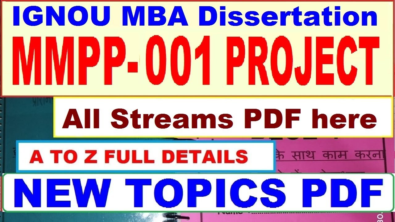 mmpp 001 ignou / mmpp 001 project file 2023 / mmpp 001 ignou synopsis ...