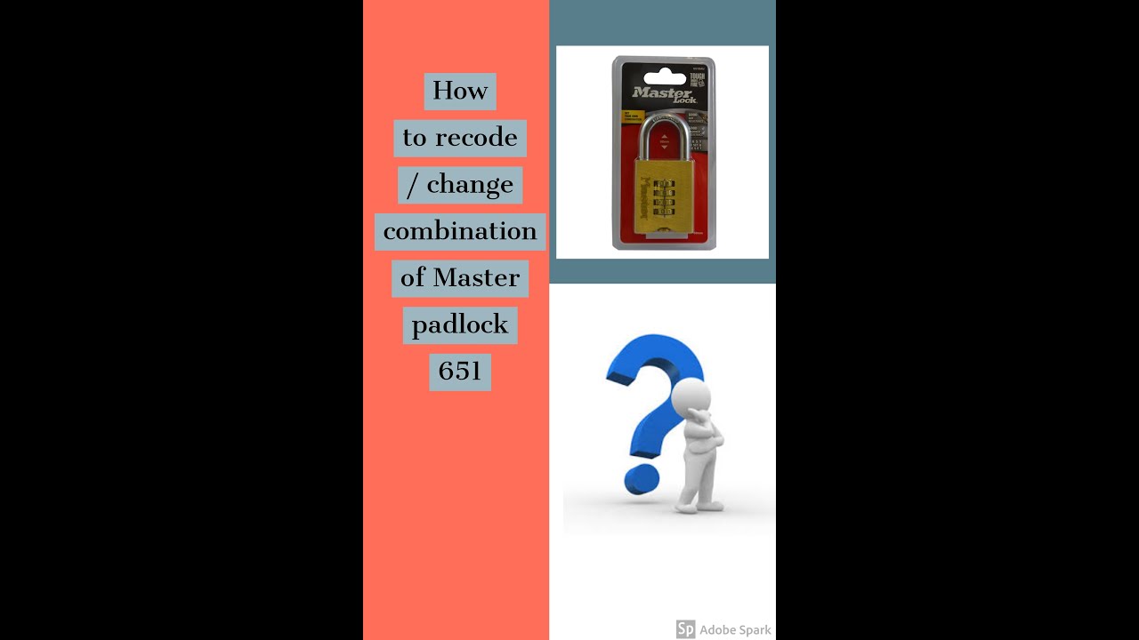 How to recode Master Padlock 651 - YouTube