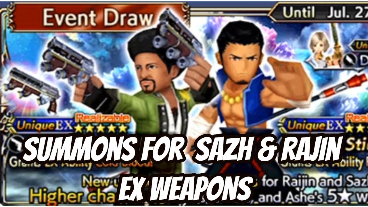 Summons for Sazh & Rajin EX Weapons - DFFOO - Dissidia Final Fantasy: Opera Omnia - YouTube