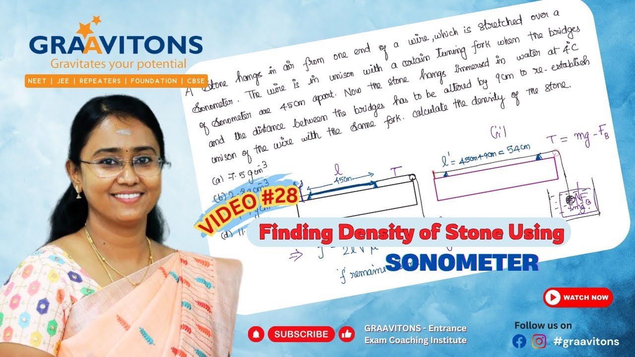 Finding the density of stone using Sonometer - YouTube