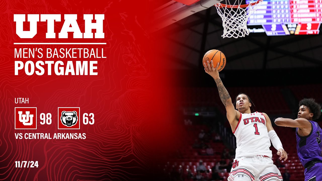 Utah Basketball Beats Central Arkansas 98-63 | POSTGAME - YouTube