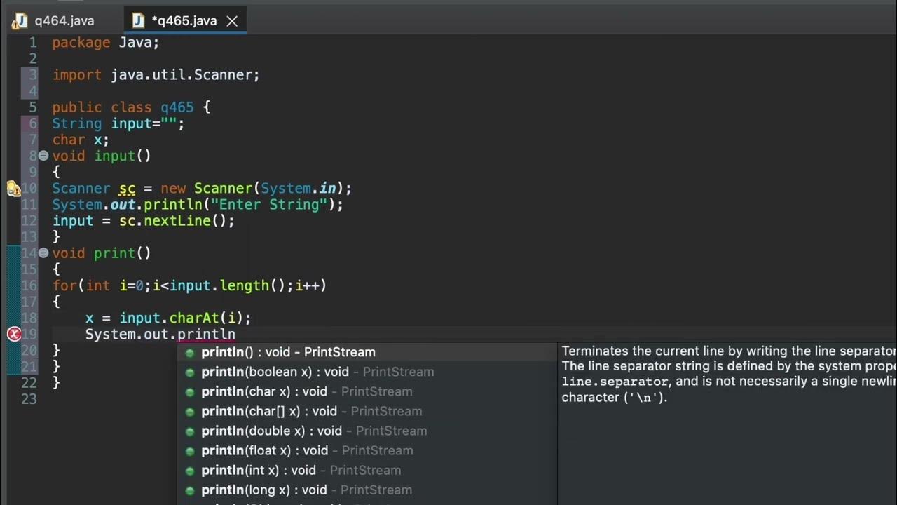 Java: Print a String vertically. - YouTube
