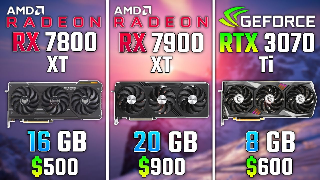 RX 7800 XT vs RX 7900 XT vs RTX 3070 Ti | Test in 6 Game - YouTube