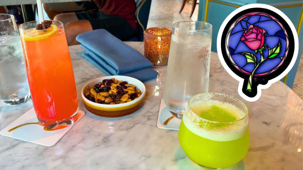 Cocktails at The Enchanted Rose Disney's - Grand Floridian Resort - YouTube