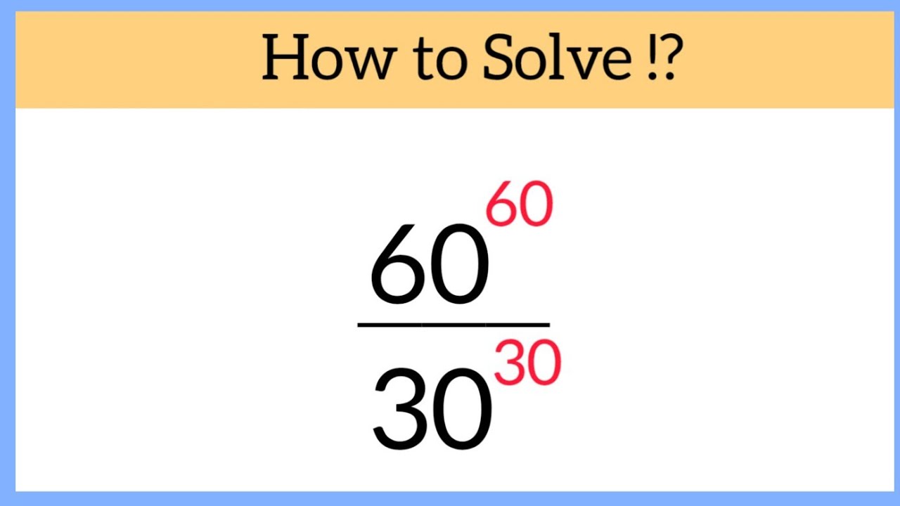 Nice Exponential Simplification | Basic Algebra Question | Maths Question - YouTube