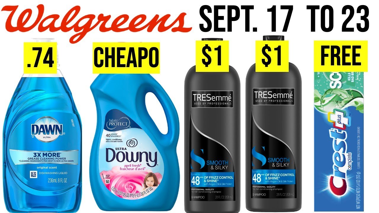 Walgreens **CHEAP DAWN + TRESEMME** Sept. 17 to 23! - YouTube