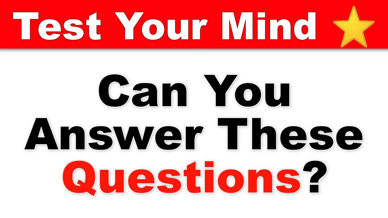 20 Questions That 1% Can Answer - YouTube