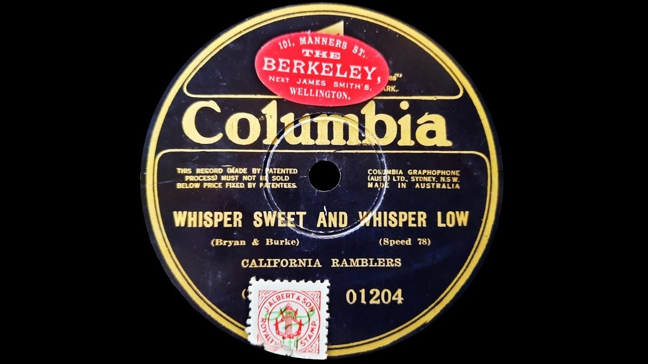 Whisper Sweet And Whisper Low (Bryan, Burke) - Played by The California ...