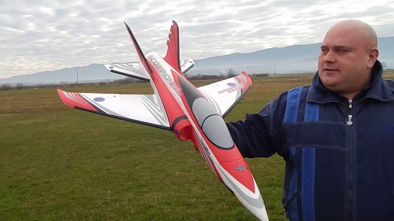 FMS Super Scorpion 70mm EDF jet second flight - YouTube